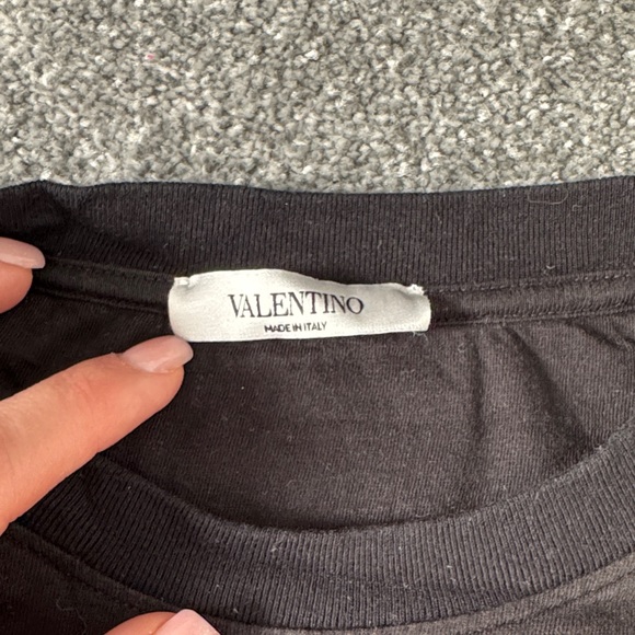 Valentino | Shirts | Valentino Black And White Logo Tee | Poshmark
